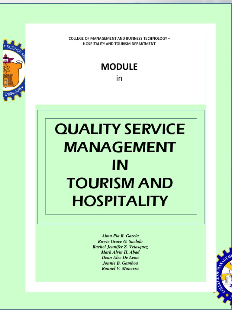 Quality Service Management in Tourism and Hospitality Module 1 | PDF ...