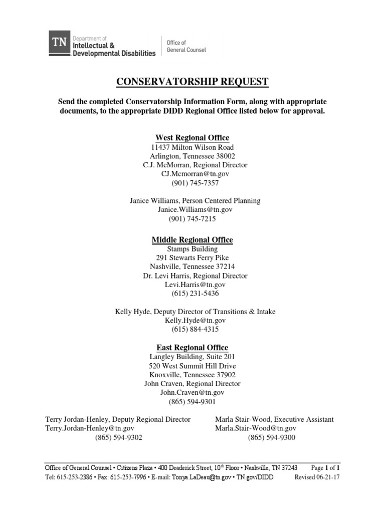 Conservatorship Packet | PDF