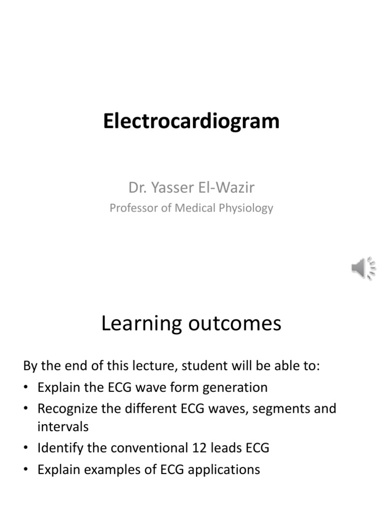 ECG Lecture: Waveforms, Leads and Applications | PDF ...