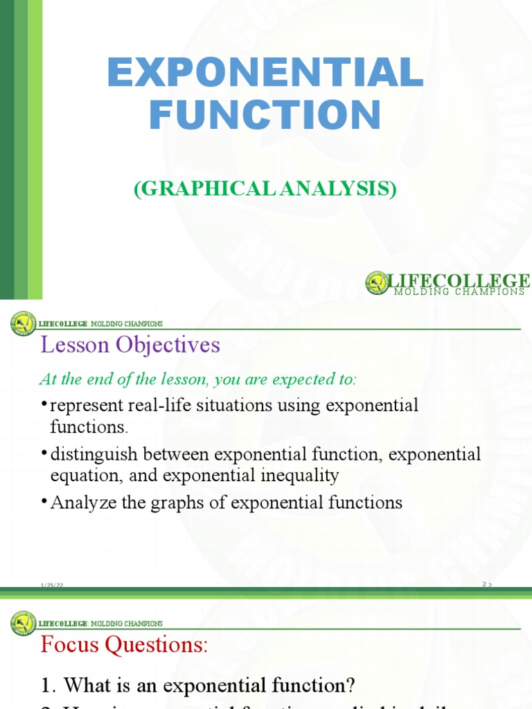 Exponential Function: (Graphical Analysis) | PDF | Exponential Function | Function (Mathematics)