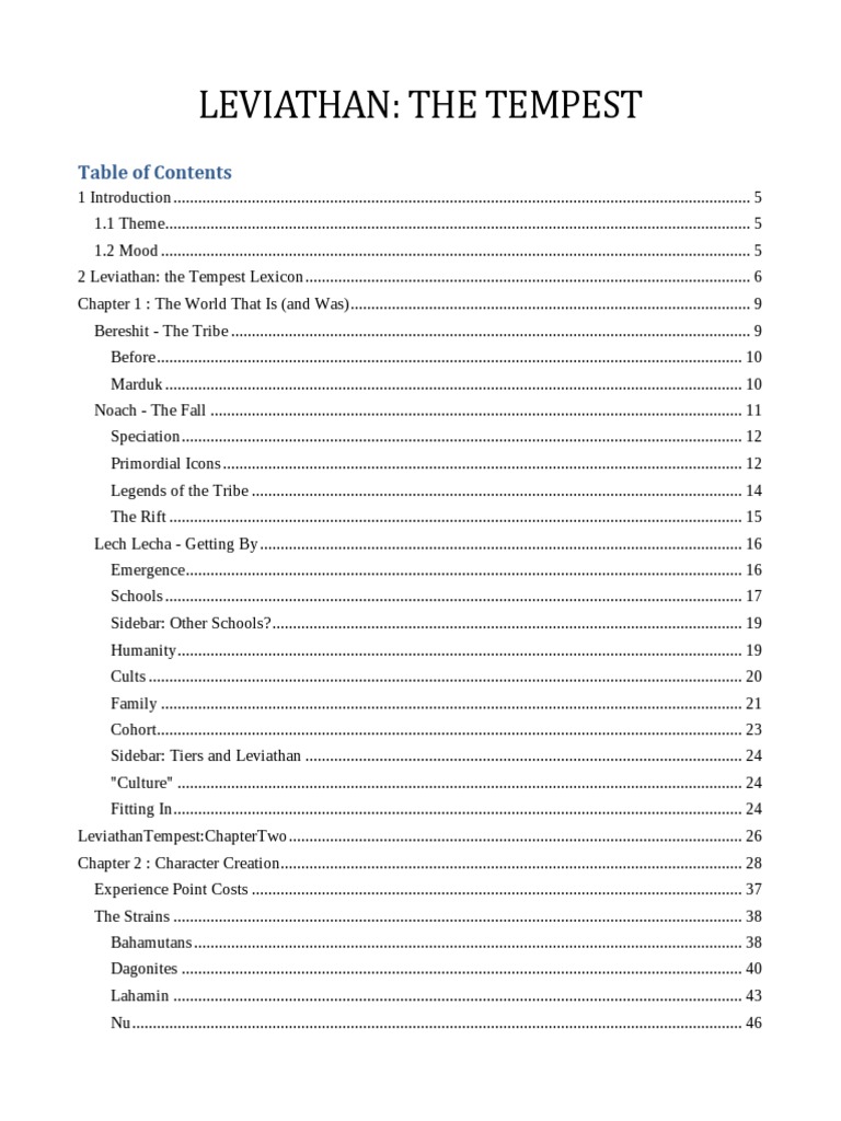 Leviathan The Tempest | PDF | Human | Monsters