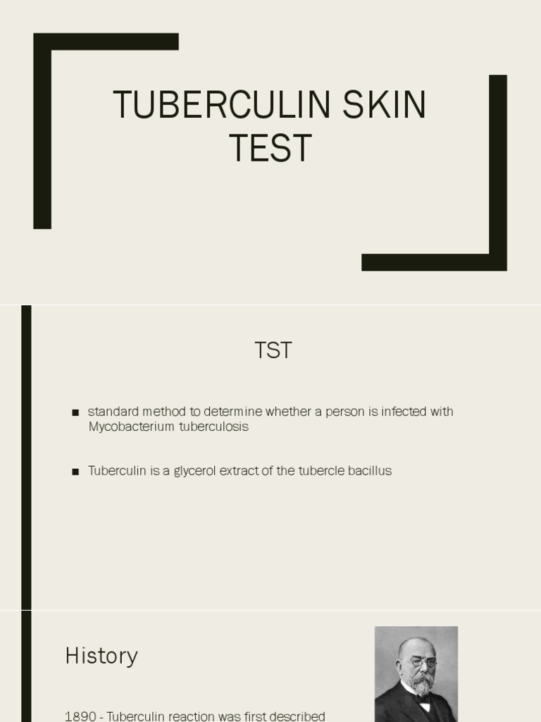 Tuberculin Skin Test | PDF | Diseases And Disorders | Public Health