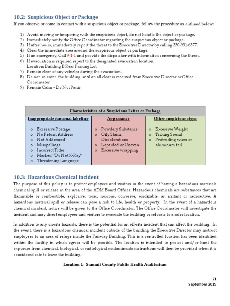 Building Emergency Procedure | PDF | Dangerous Goods | Hazards