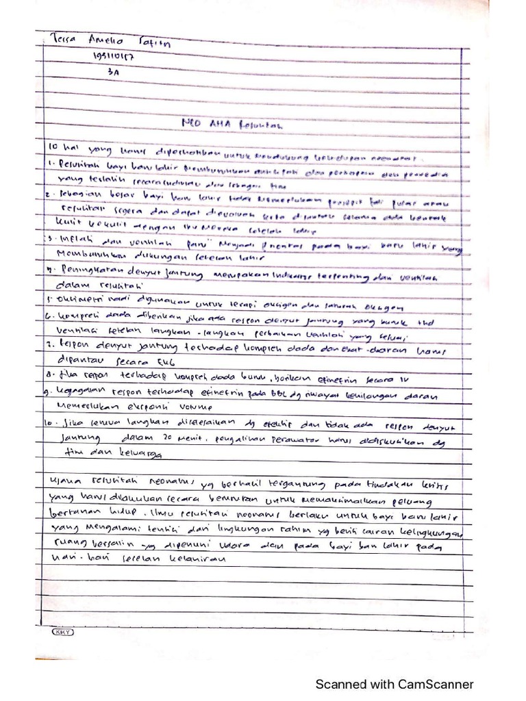 Tessa Amelia Safitri - Neo AHA Resusitasi - Compressed | PDF