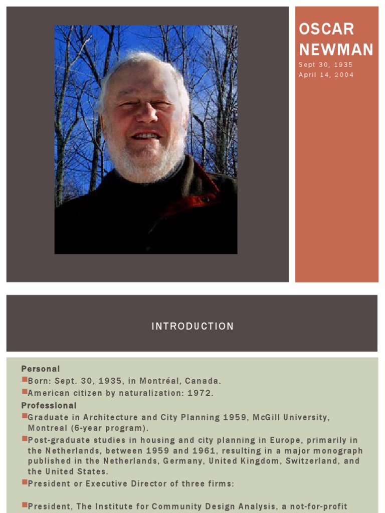 Oscar Newman and Defensible Space Theory | PDF | Urban Planning ...