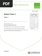 English Paper 1 Insert: Stage 7 | PDF