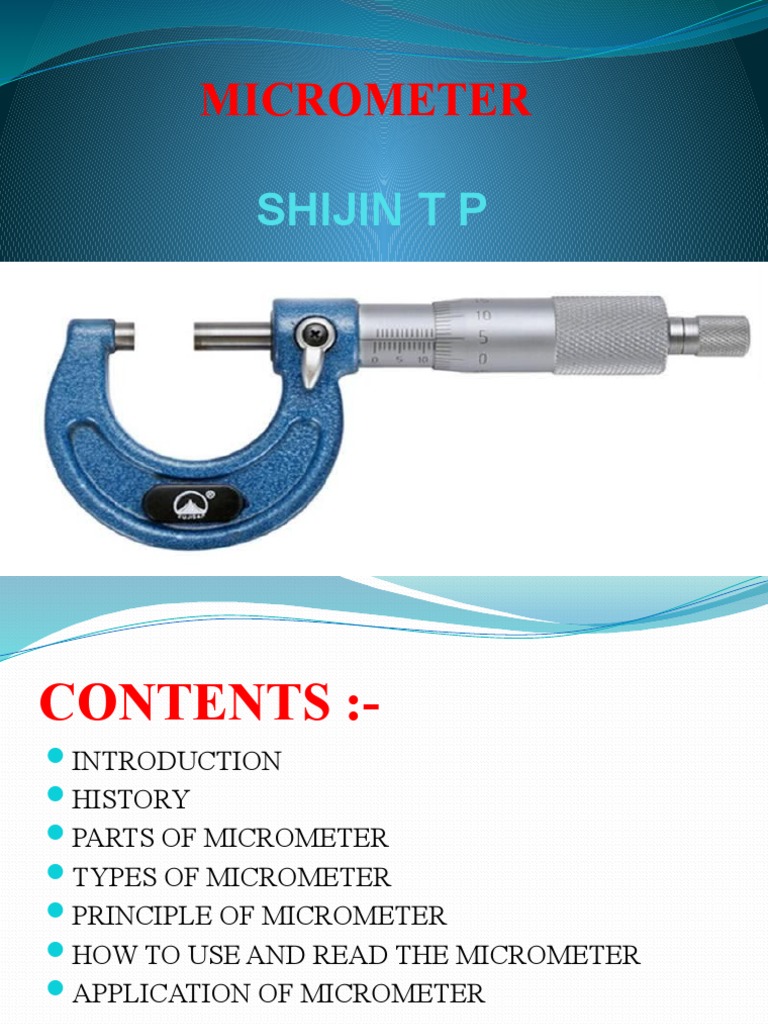Micrometer: Types, Uses, and Principles | PDF | Tools | Mechanical ...