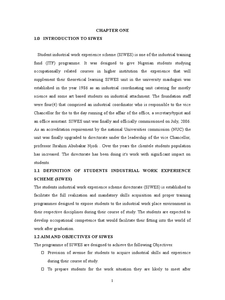 Chapter One 1.0 Introduction To Siwes | PDF | Rice | Plough
