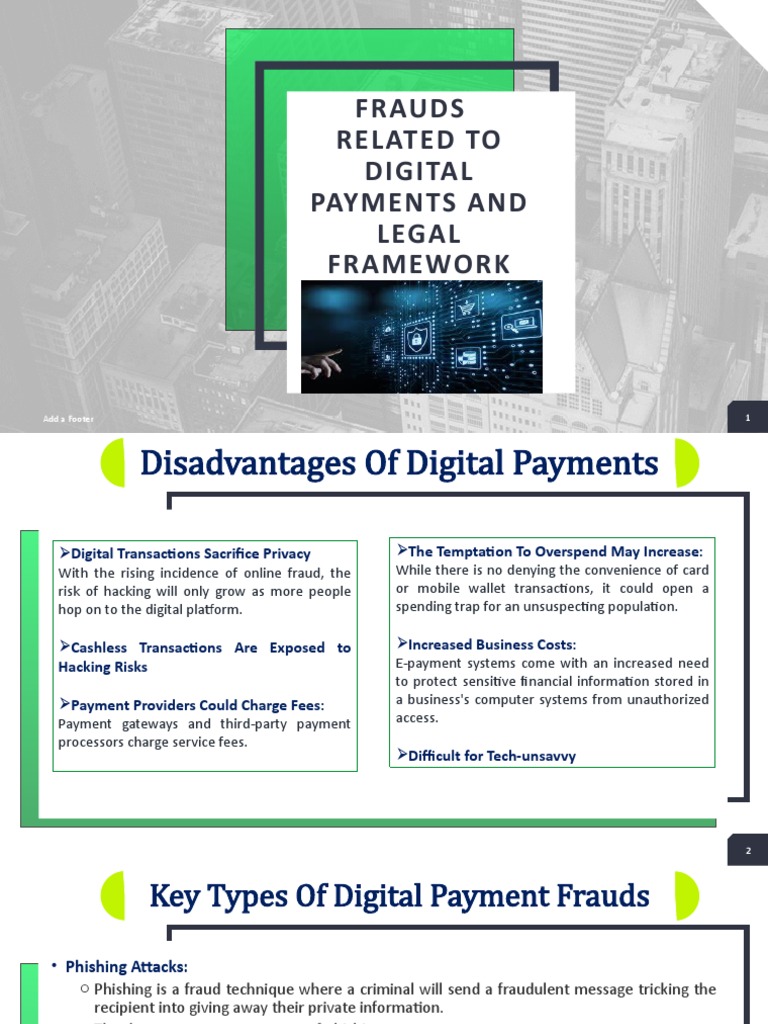 Frauds Related To Digital Payments And Legal Framework Add A Footer 1