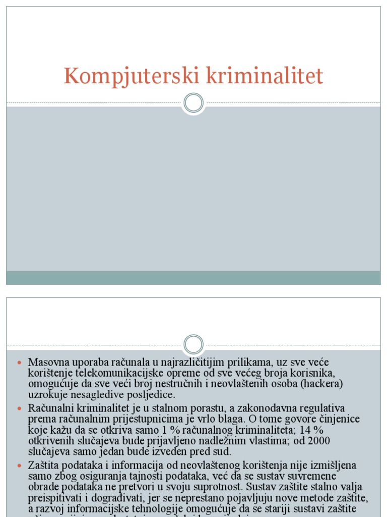 Kompjuterski Kriminalitet 3. | PDF