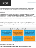Developing Leadership Skills | PDF | Leadership | Cognition