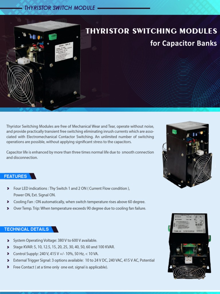 Thyristor Switching Modules | PDF | Switch | Capacitor