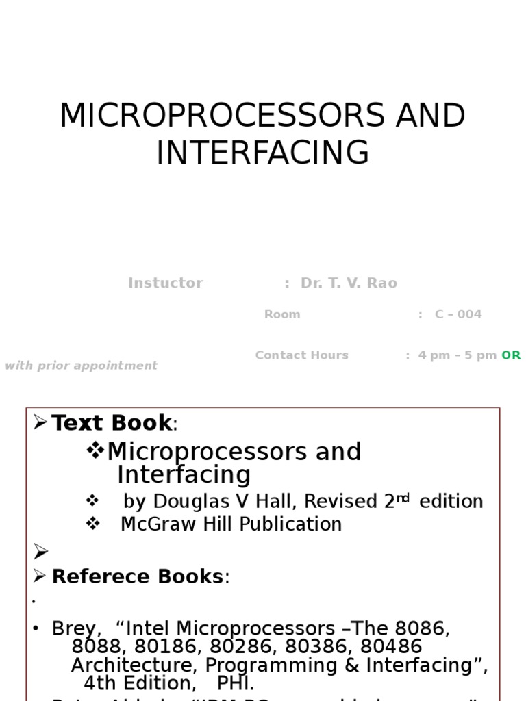 Microprocessors and Interfacing Slides2 | PDF | Microprocessor ...
