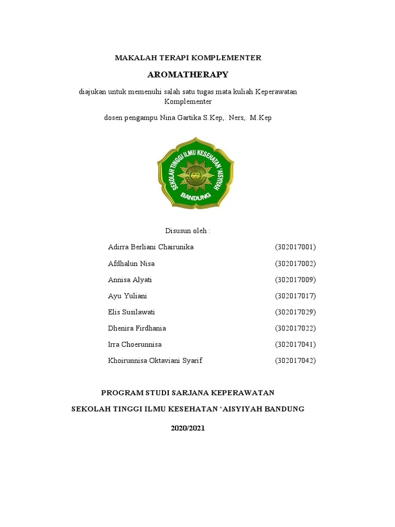 Makalah Aromaterapi | PDF