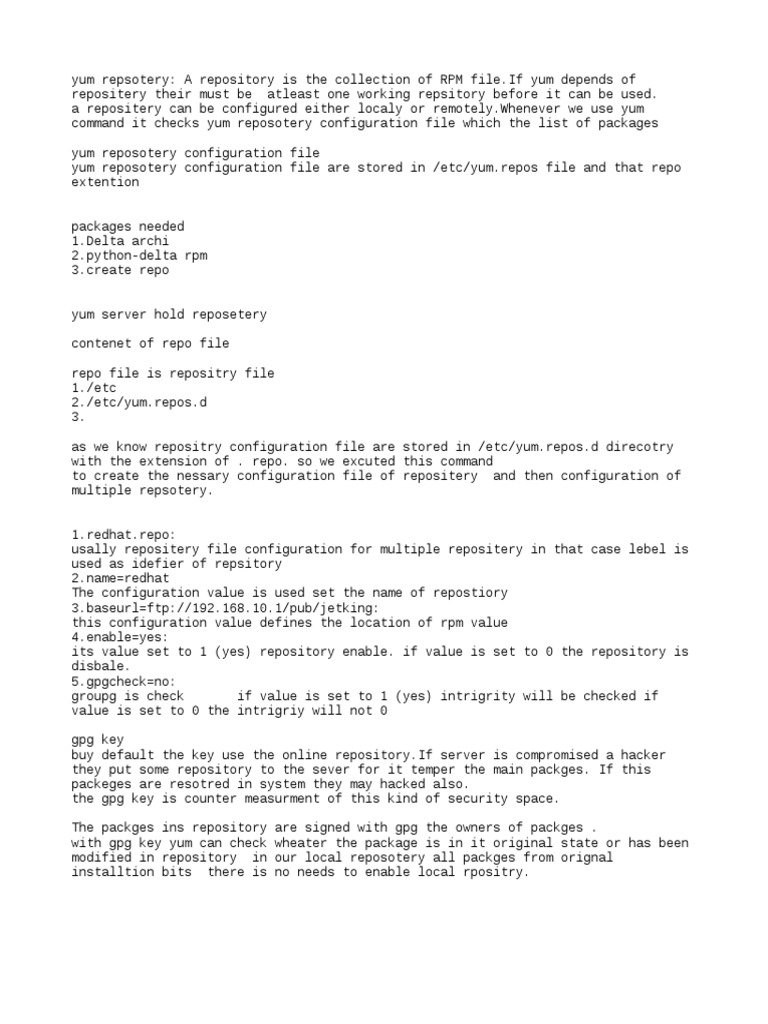 Yum Configuration | PDF