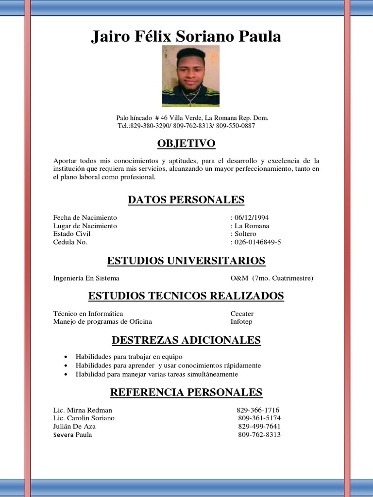 Curriculum Jairo Félix Soriano | PDF