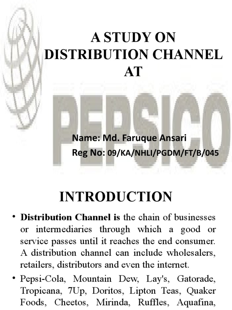 Distribution Channel of Pepsico | PDF | Pepsi Co | Marketing