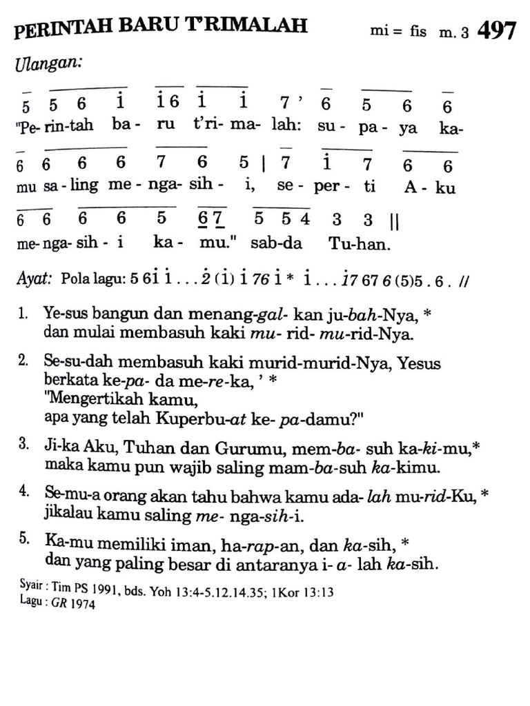 Perintah Baru Trimalah (PS 497) | PDF