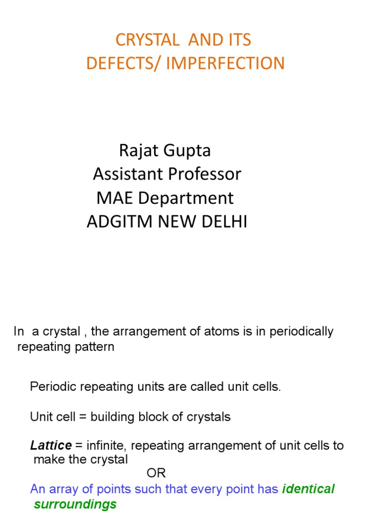 Crystal Defects and Dislocation Mechanics | PDF | Dislocation | Crystallite