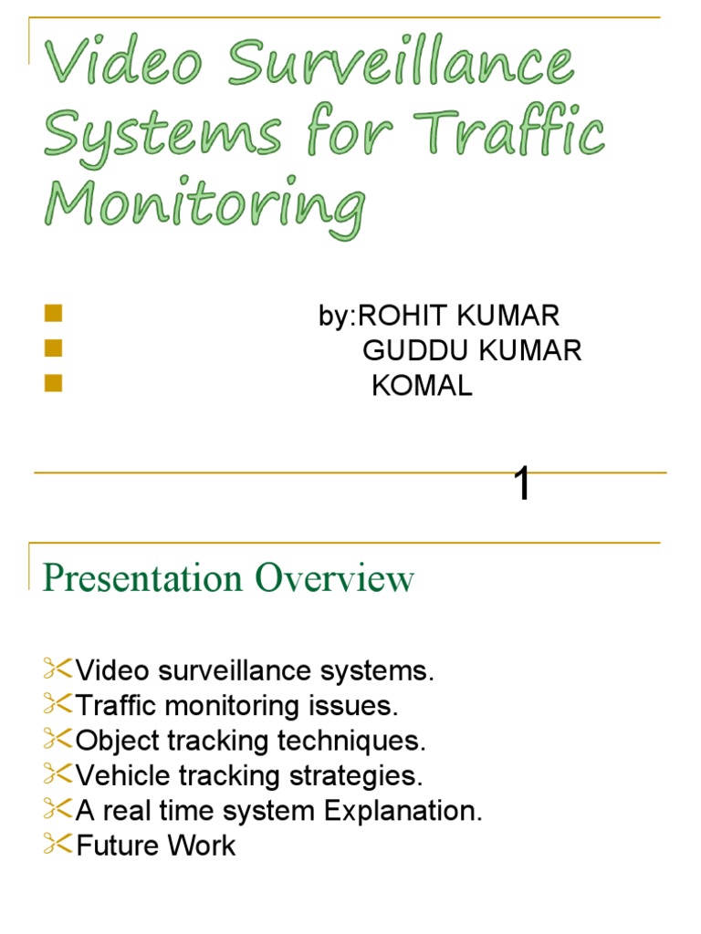 Traffic Monitoring System | PDF | Surveillance | Traffic