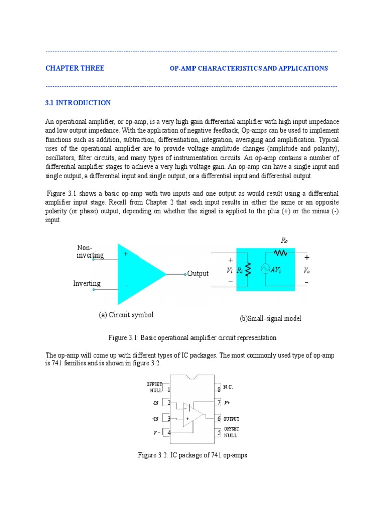 Chapter-3 Ec II Op Amp | PDF | Operational Amplifier | Amplifier