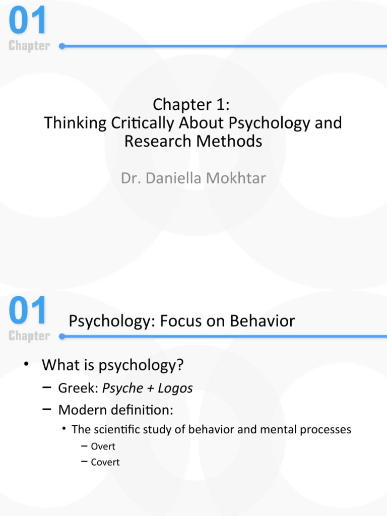 Coon Journey 5e PPT Ch01 | PDF | Psychology | Experiment