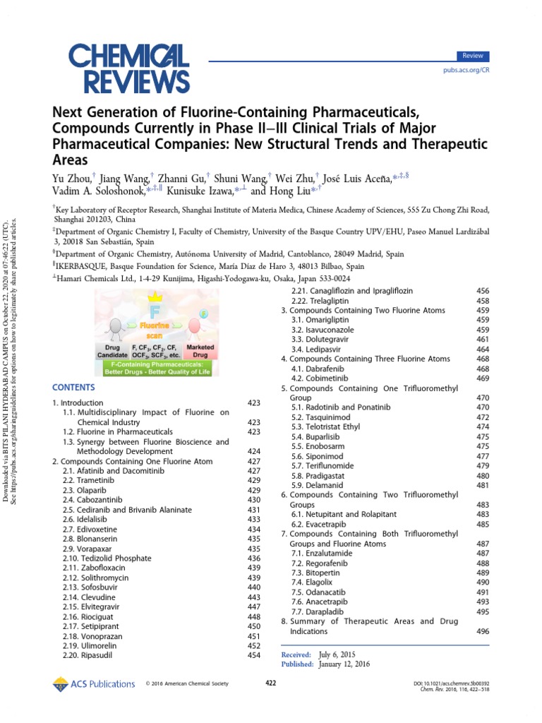 ACS | PDF | Chemical Reactions | Enzyme Inhibitor