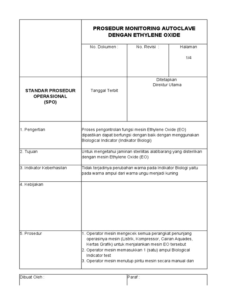 Monitoring Autoclave EO Sterilization | PDF