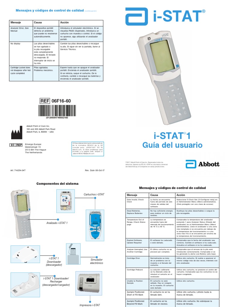 Guia Rápida i-STAT | PDF | Láser