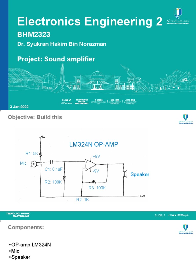 Sound Amplifier Project Guide | PDF