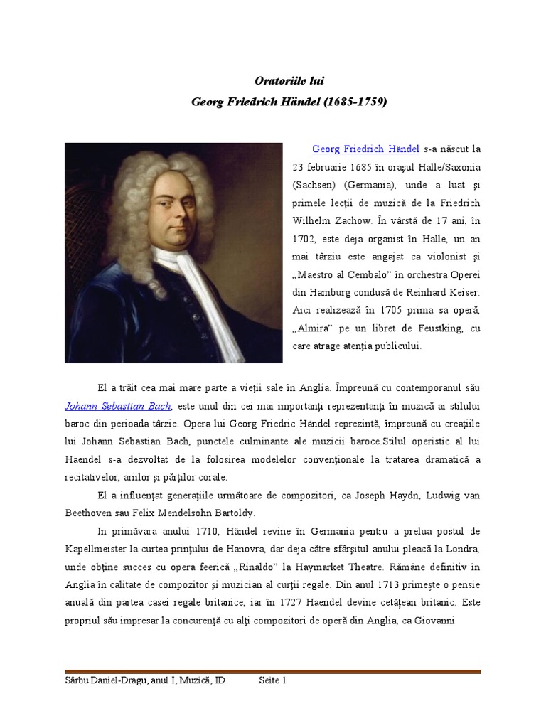 Oratoriile Haendel | PDF