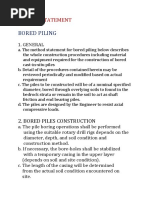Piling Works Method Statement | PDF | Deep Foundation | Drilling