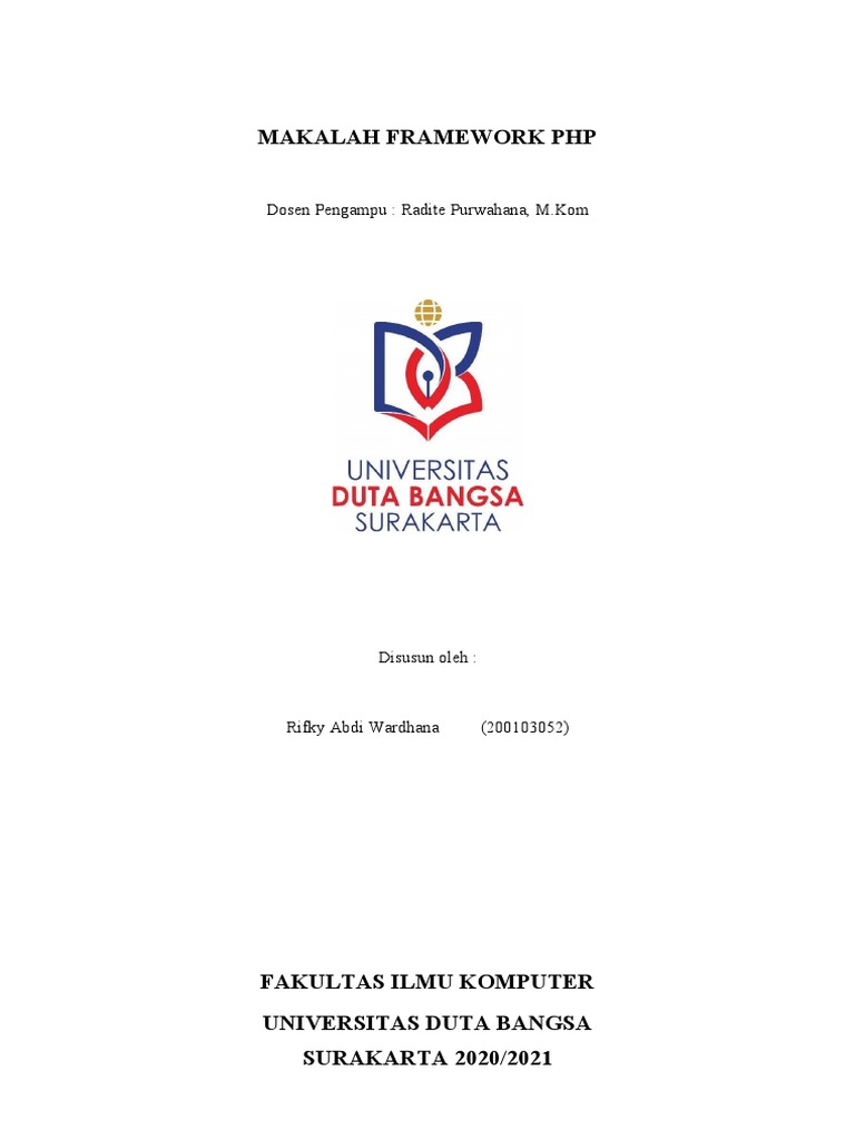 Makalah Framework PHP | PDF | Seni | Komputer