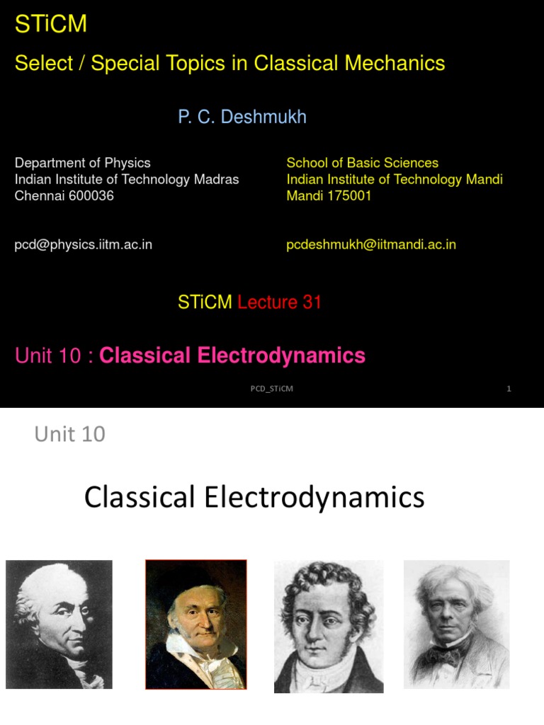 Classical Electrodynamics | PDF | Magnetic Field | Electromagnetic ...