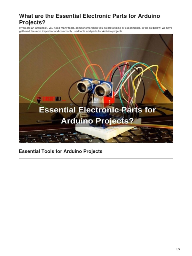 What Are The Essential Electronic Parts For Arduino Projects PDF ...