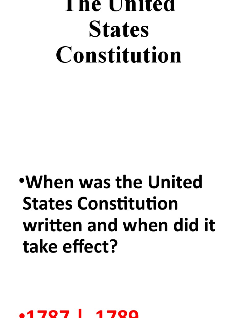 Overview of the U.S. Constitution | PDF | American Government | United ...