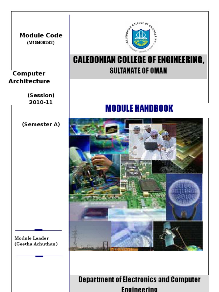 Computer Architecture Module Hand Book-Ca - June 6th (Sent ToRam Sir On ...