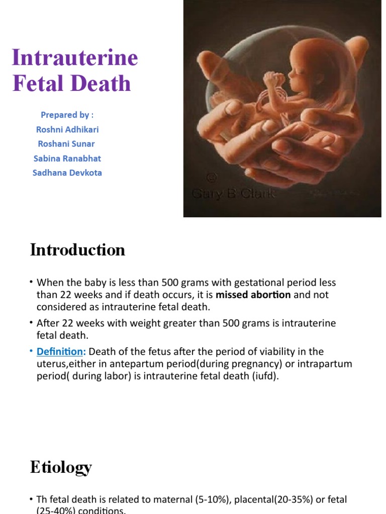 IUFD | PDF | Fetus | Childbirth