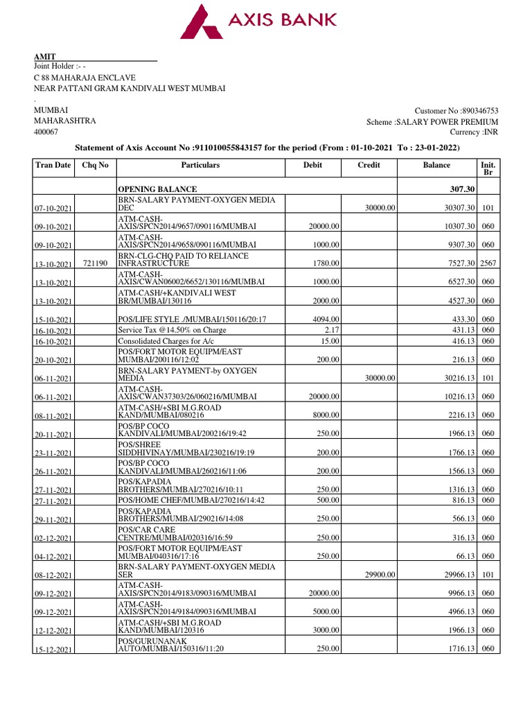 Bank Statement | PDF | Banks | Debit Card