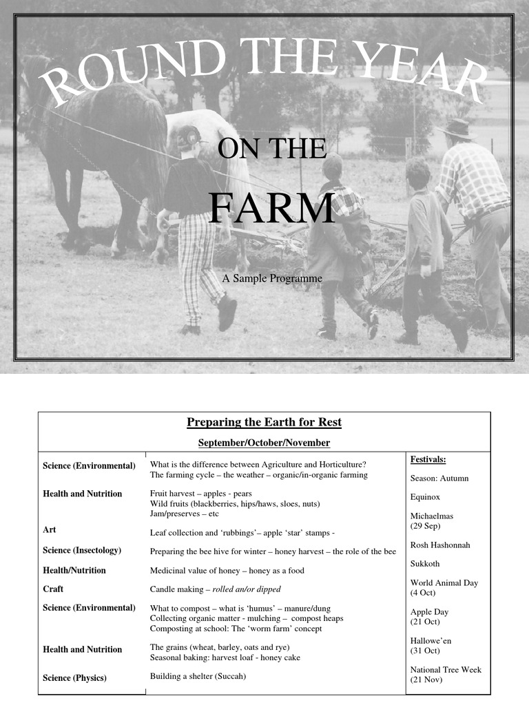 'Round The Year On The Farm - A Sample Program | PDF | Agriculture ...