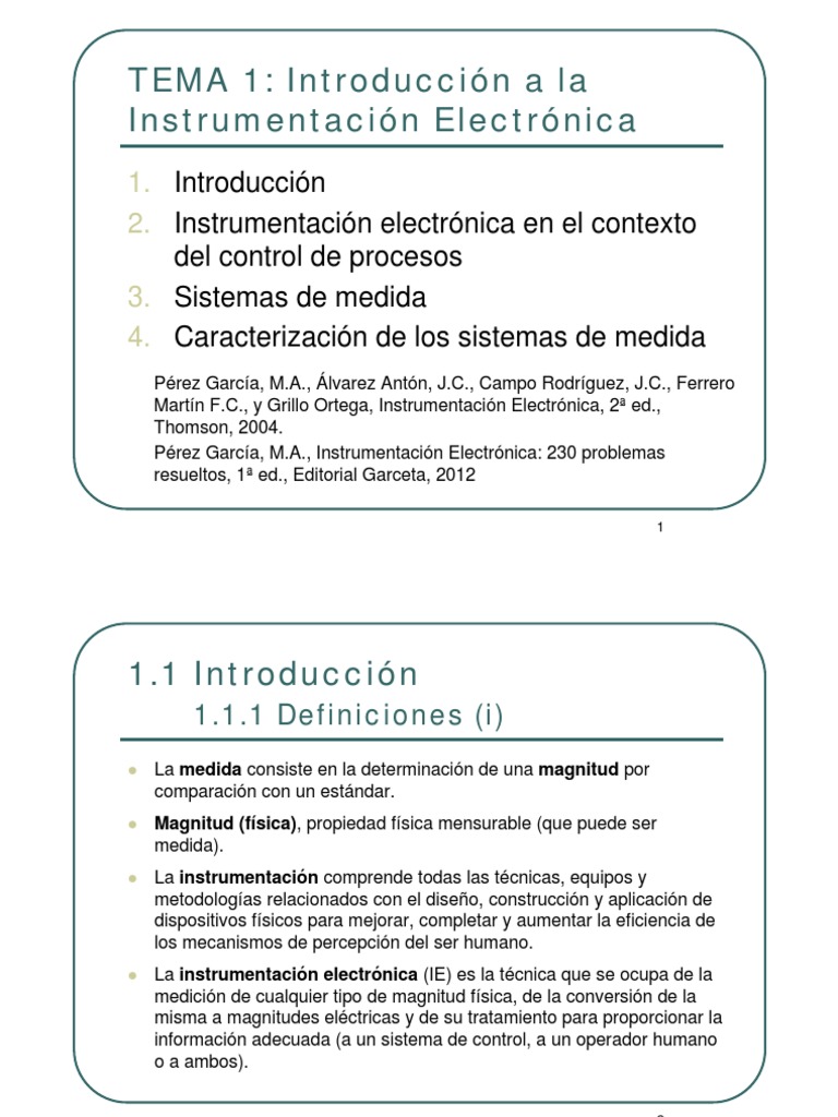 Introducción A La Instrumentación Electrónica | PDF | Medición ...