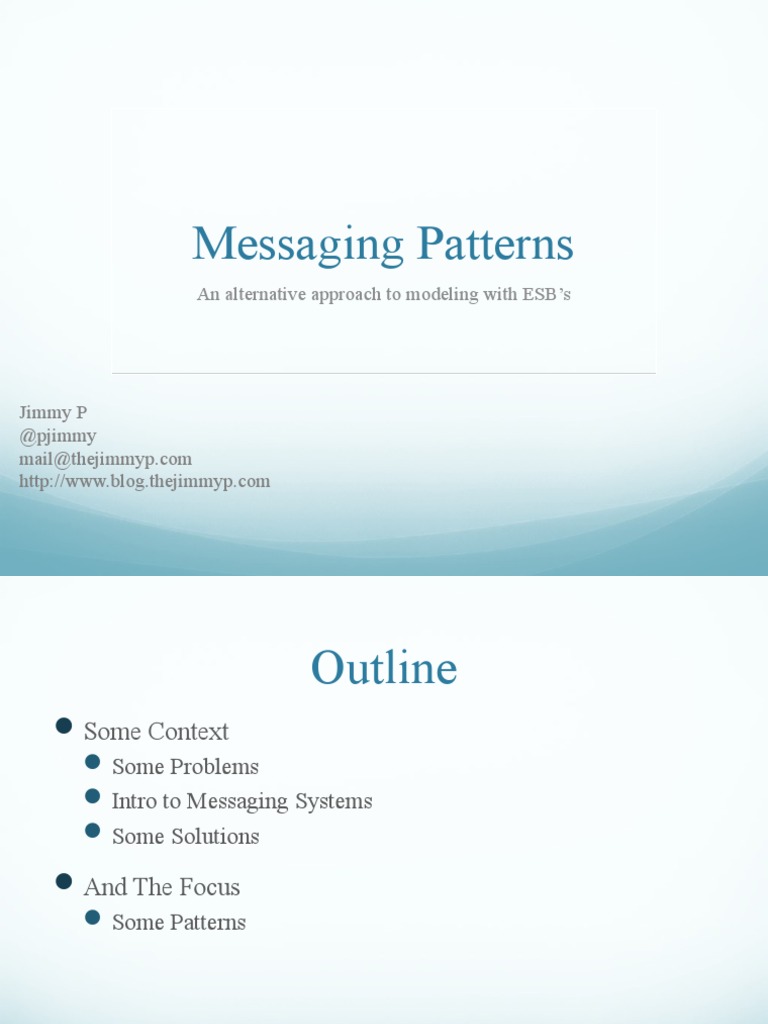 Messaging Patterns: An Alternative Approach To Modeling With ESB's ...