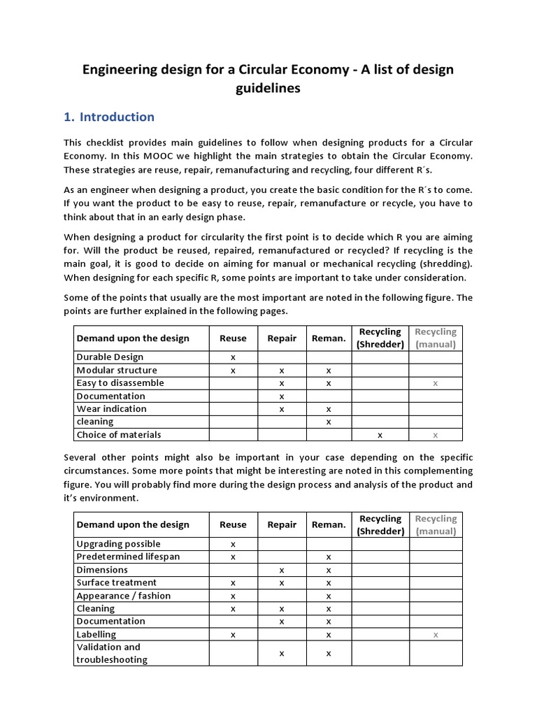 Checklist Guidelines For Design Newgraphics 1 | PDF | Recycling | Reuse