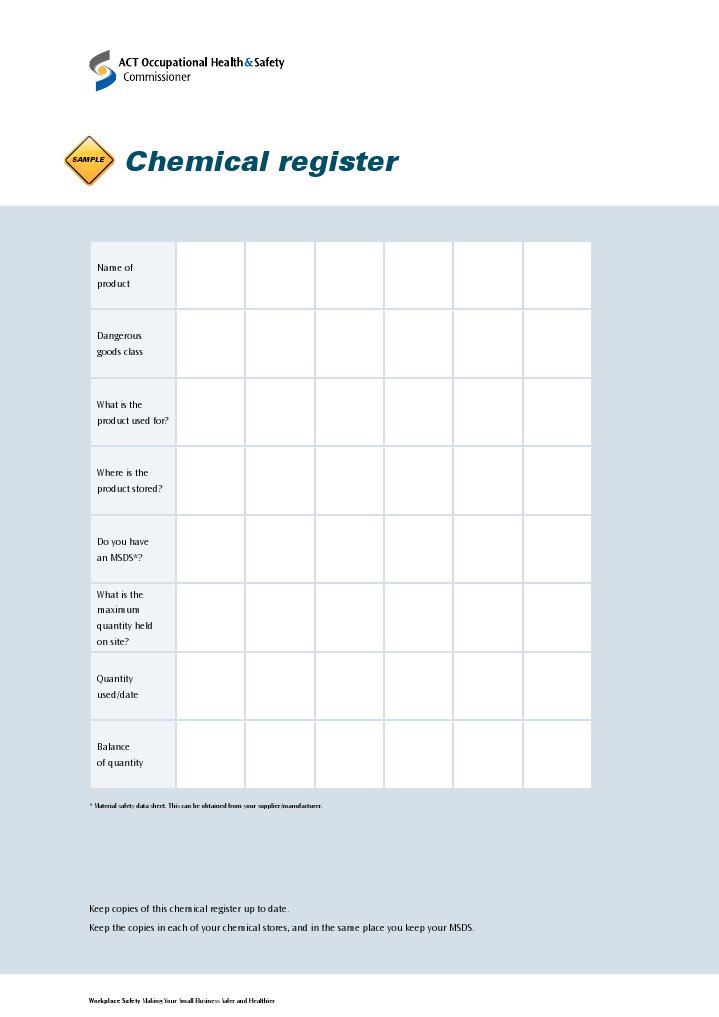 Chemical Register | PDF