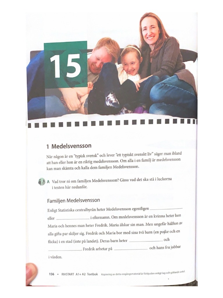 Rivstart A1 + A2 Textbook Chapter 15 | PDF