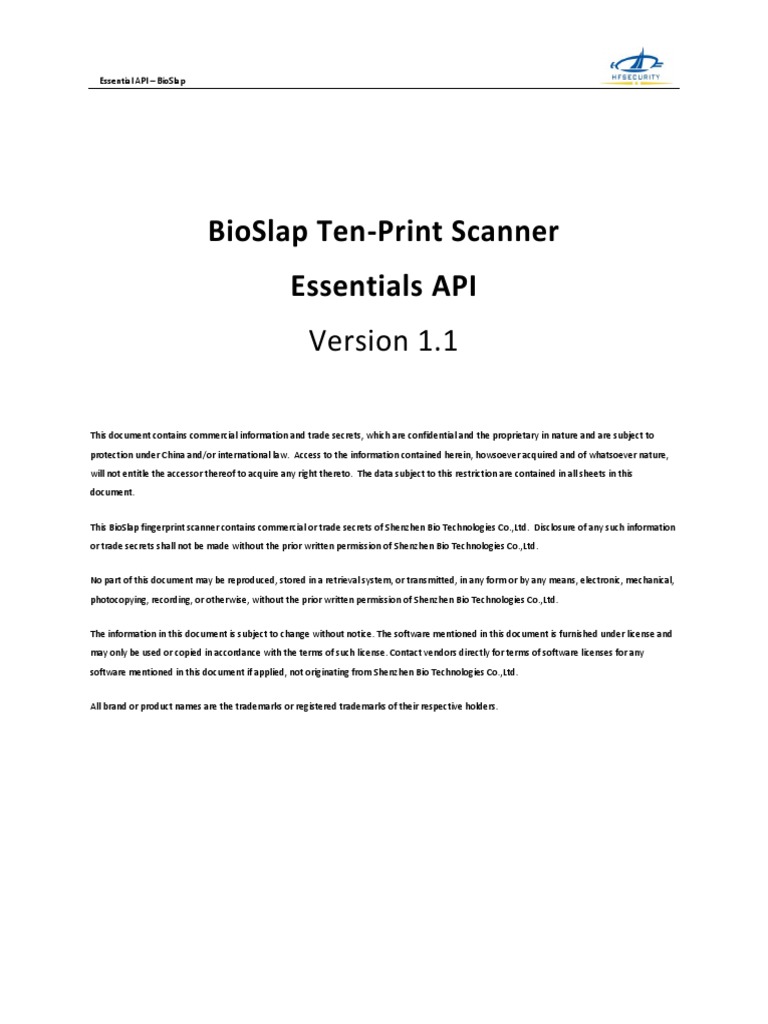 Essentials API - v1.1 - EN | PDF | Callback (Computer Programming) | Pointer (Computer Programming)