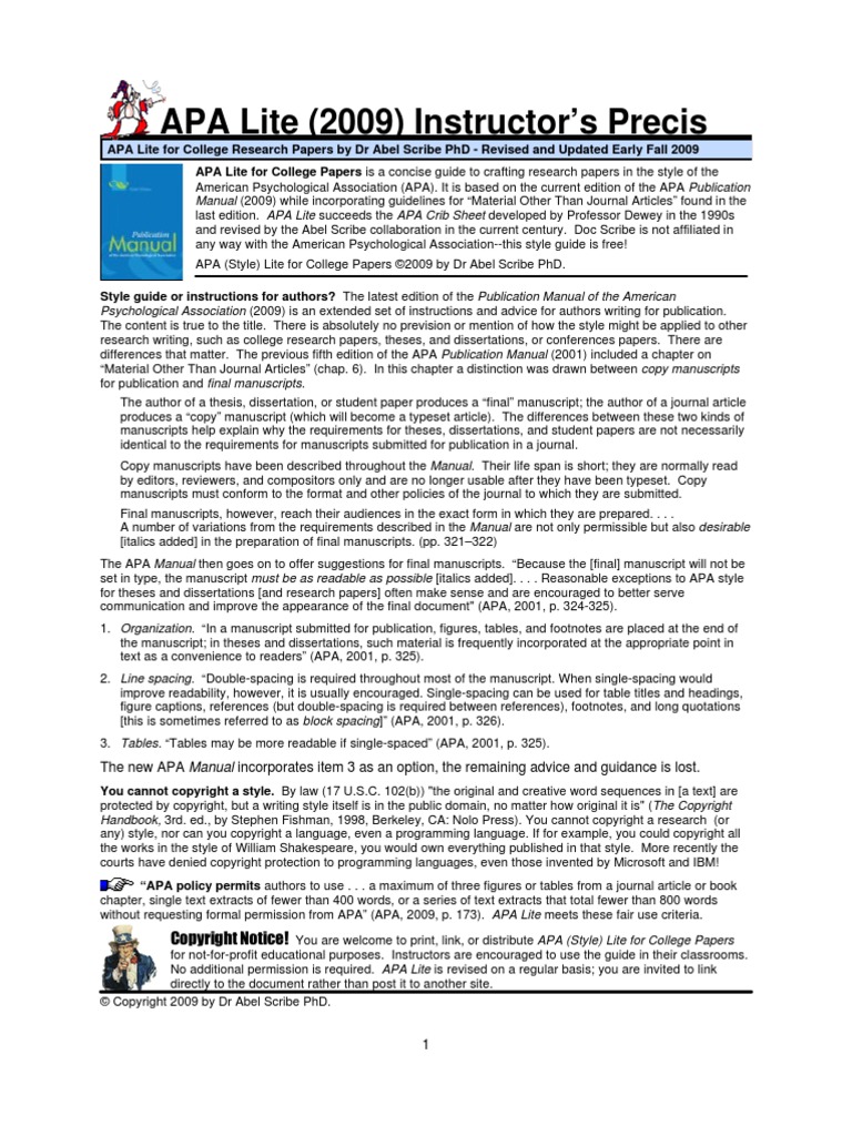 Apa Lite Scheme | PDF | Apa Style | Typefaces