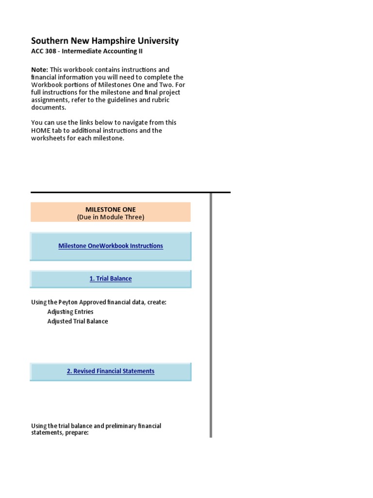 ACC 308 Final Project Workbook | PDF | Equity (Finance) | Expense