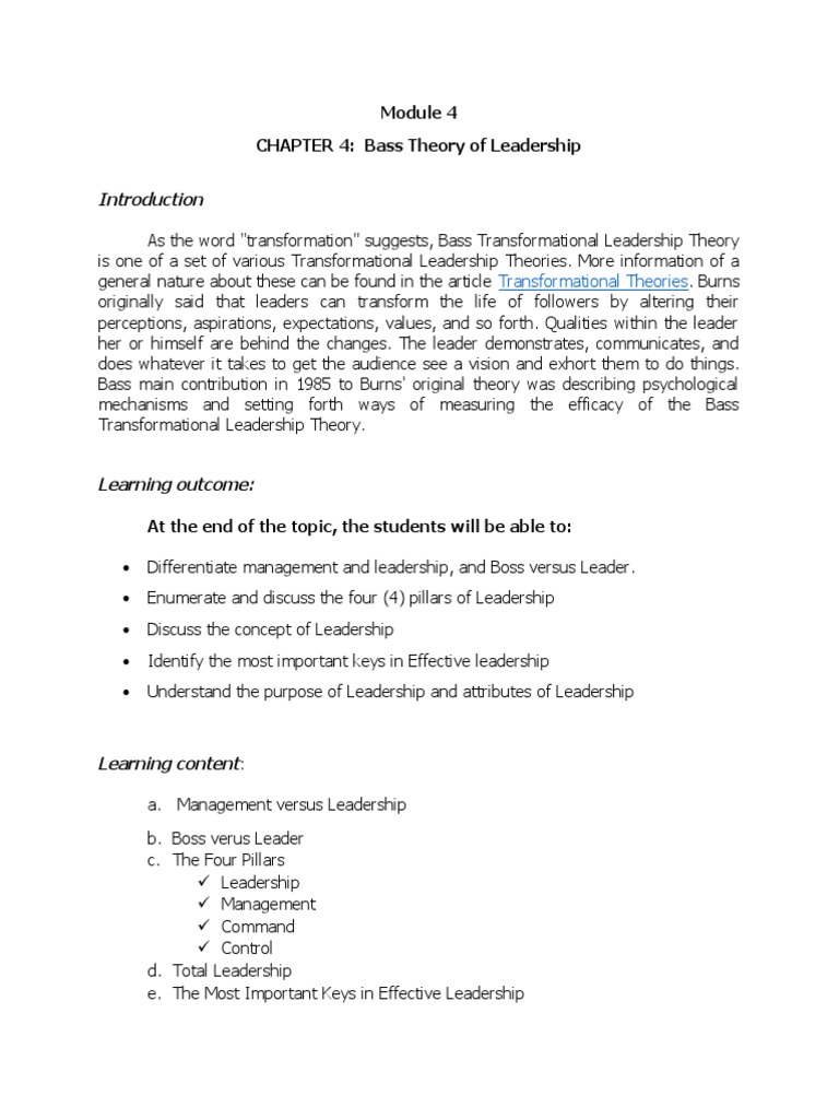 Character Formation Chapter 4 | PDF | Leadership | Goal