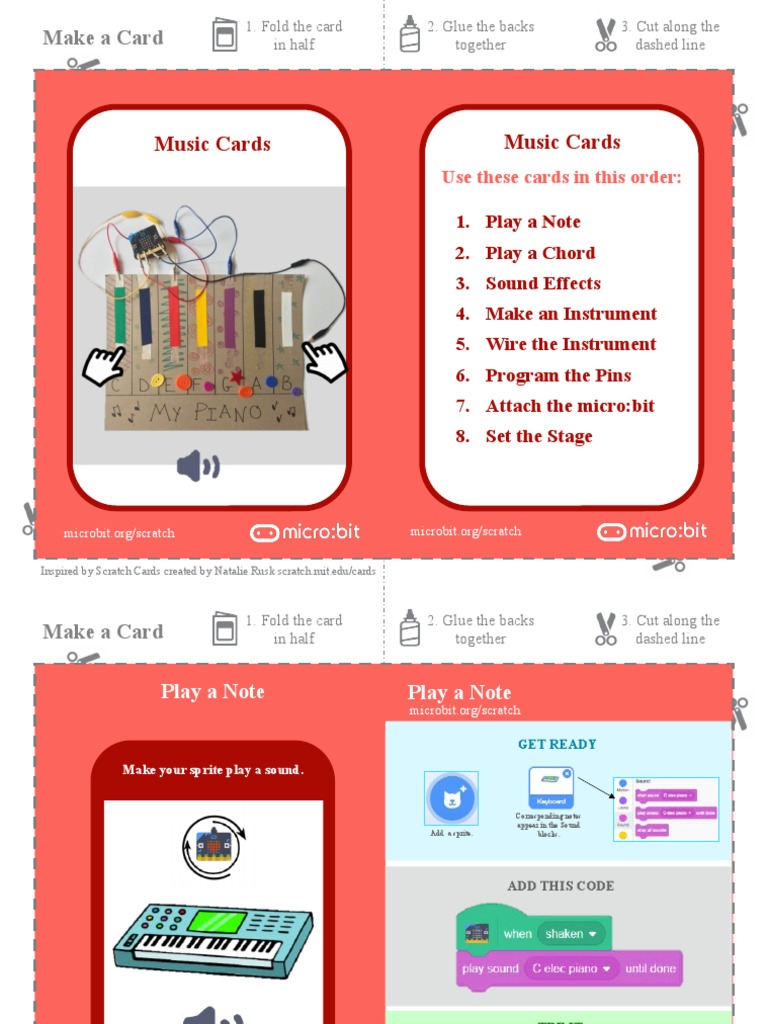 Music Cards Music Cards: Make A Card | PDF | Wire | Scratch ...